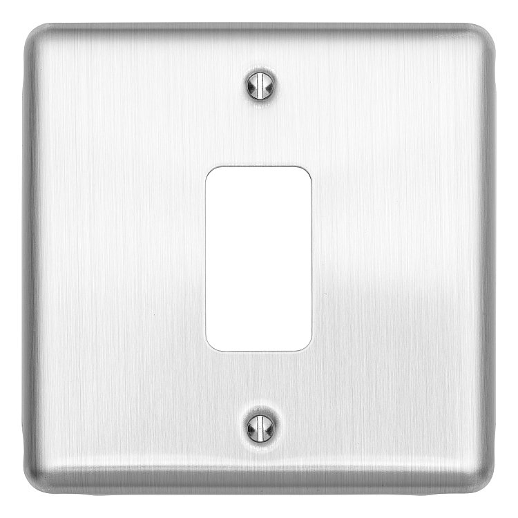 Eurolite EN-G1SS Enhance Decorative 1 gang grid plate, Stainless Steel ... Eurolite EN-G1SS Enhance Decorative 1 gang grid plate, Stainless Steel ...